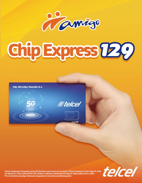 Sim Operador Telcel Chip Express 129 1